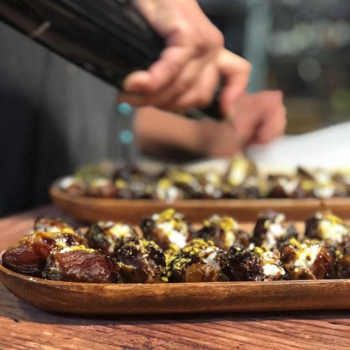 Cherve Stuffed Dates with Pistachios